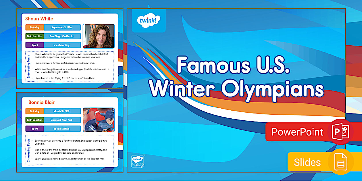 Famous Winter Olympians PowerPoint & Google Slides | Twinkl