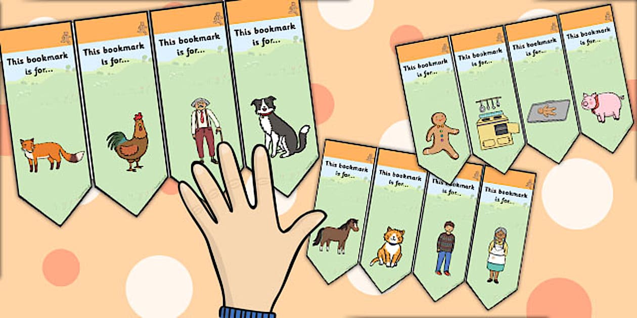 Black and White The Gingerbread Man Editable Bookmarks