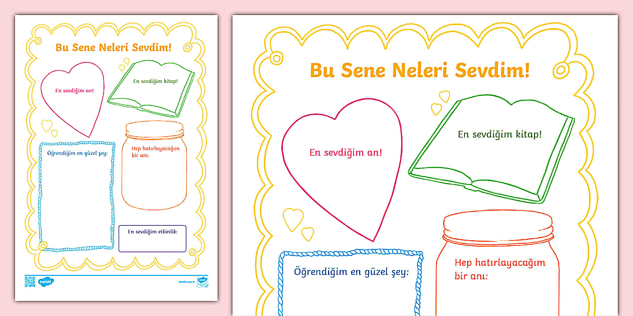 Bu Sene Neleri Sevdim! | Okulun Son Günü Çalışması-Twinkl