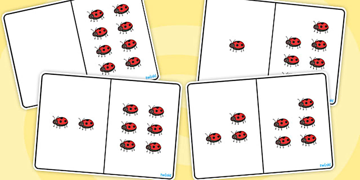 Ladybird Counting Number Bonds to 8 (teacher made) - Twinkl