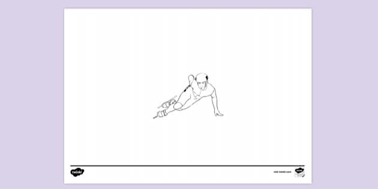 Apolo Ohno Speed Skating | KS1 Colouring Sheets | Twinkl