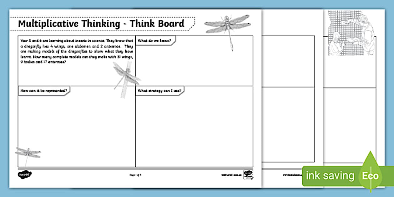 Multiplicative Thinking- Think Board (teacher made) - Twinkl