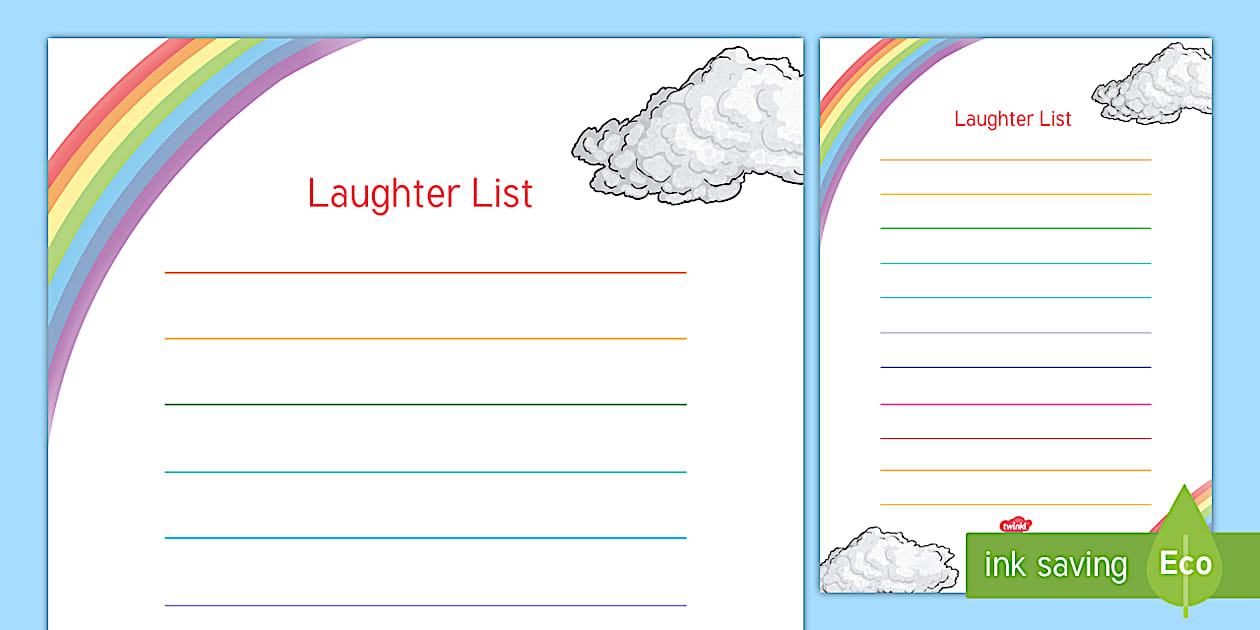 Laughter List (teacher made) - Twinkl