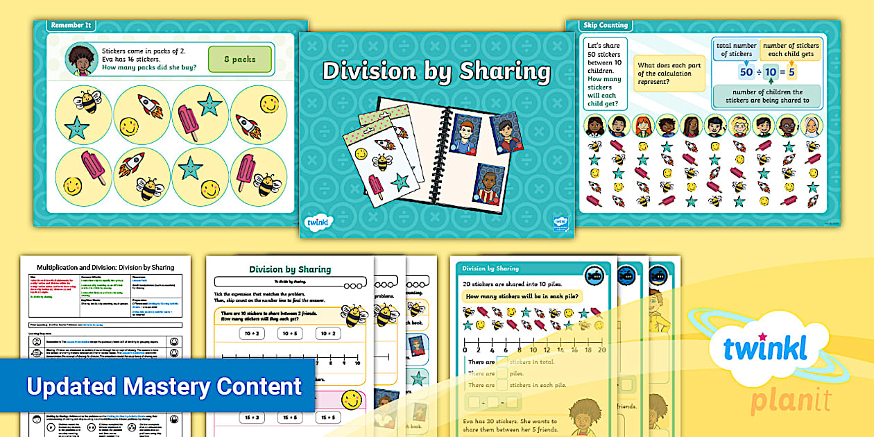 👉 Y2 Division by Sharing PlanIt Maths Lesson - Twinkl