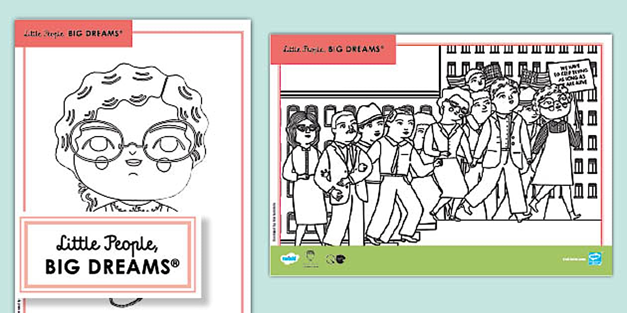 FREE! - Little People, Big Dreams: Rosa Parks Colouring Sheets