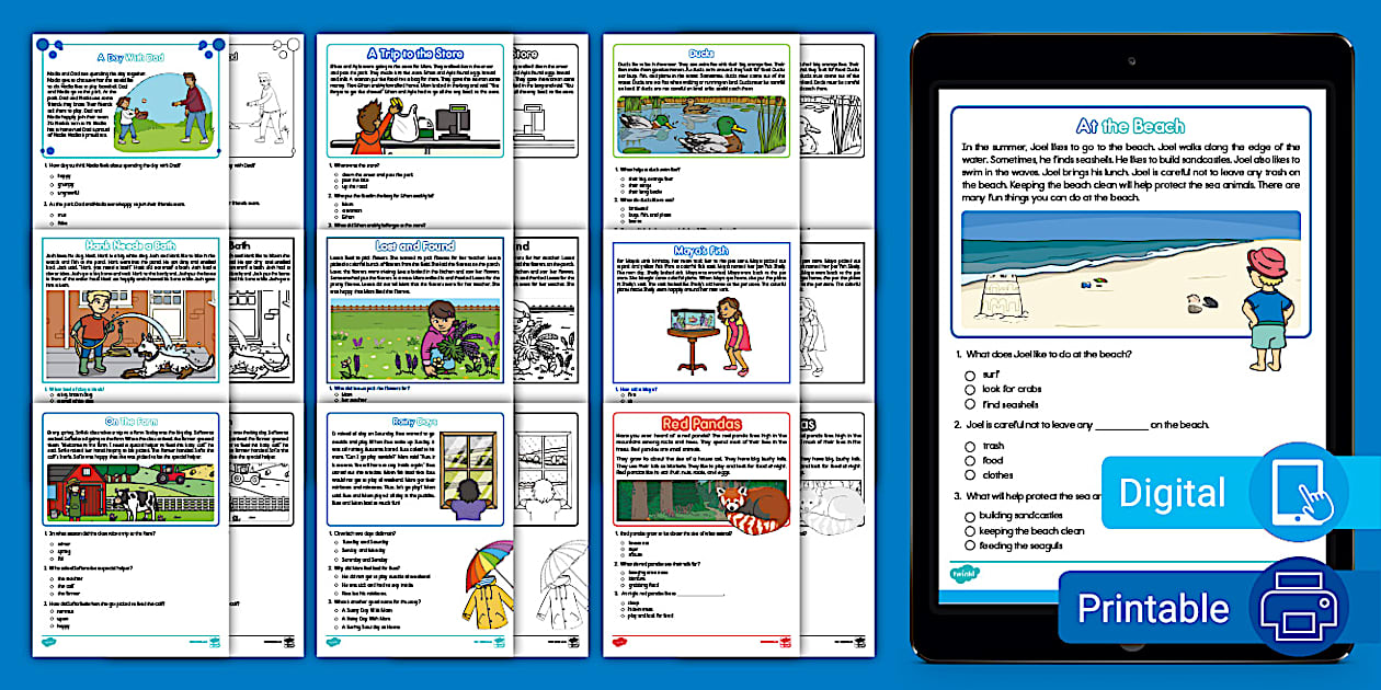 Reading Comprehension Grade 1 Activity Pack | Twinkl USA