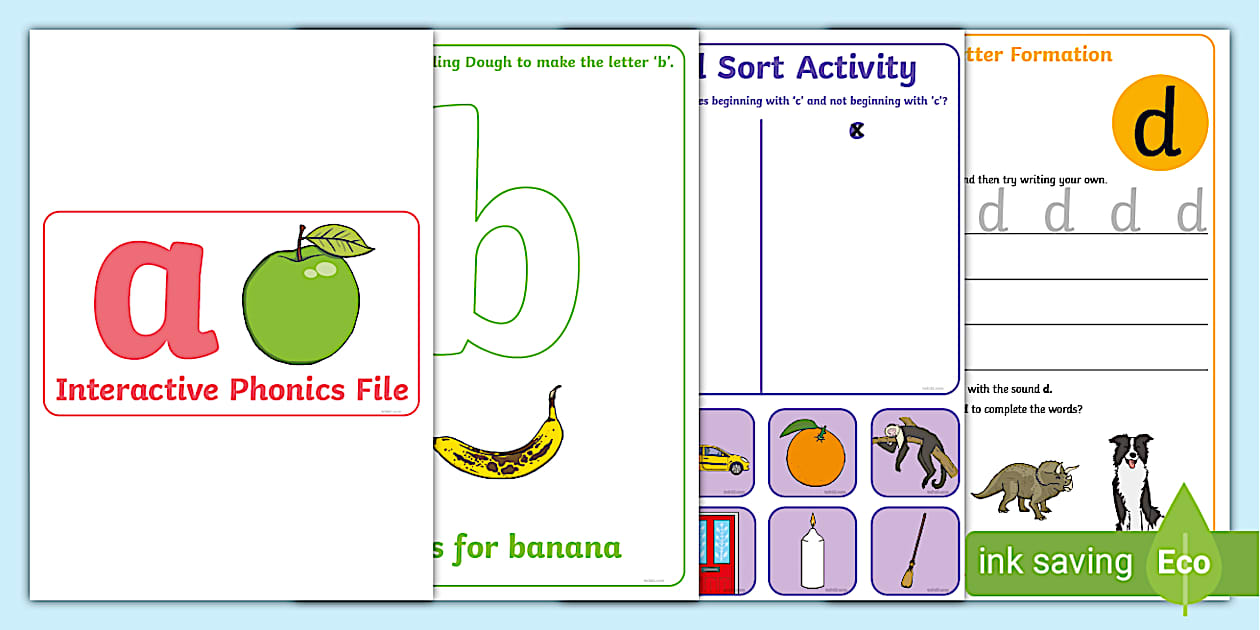Interactive Phonics File (Alphabet) Creation Resource Pack