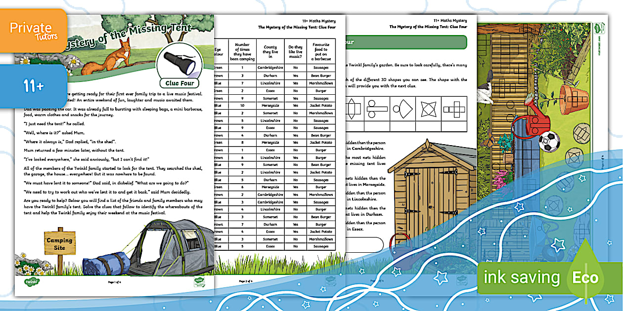 👉 11+ Maths Summer Mystery Challenge Clue Four