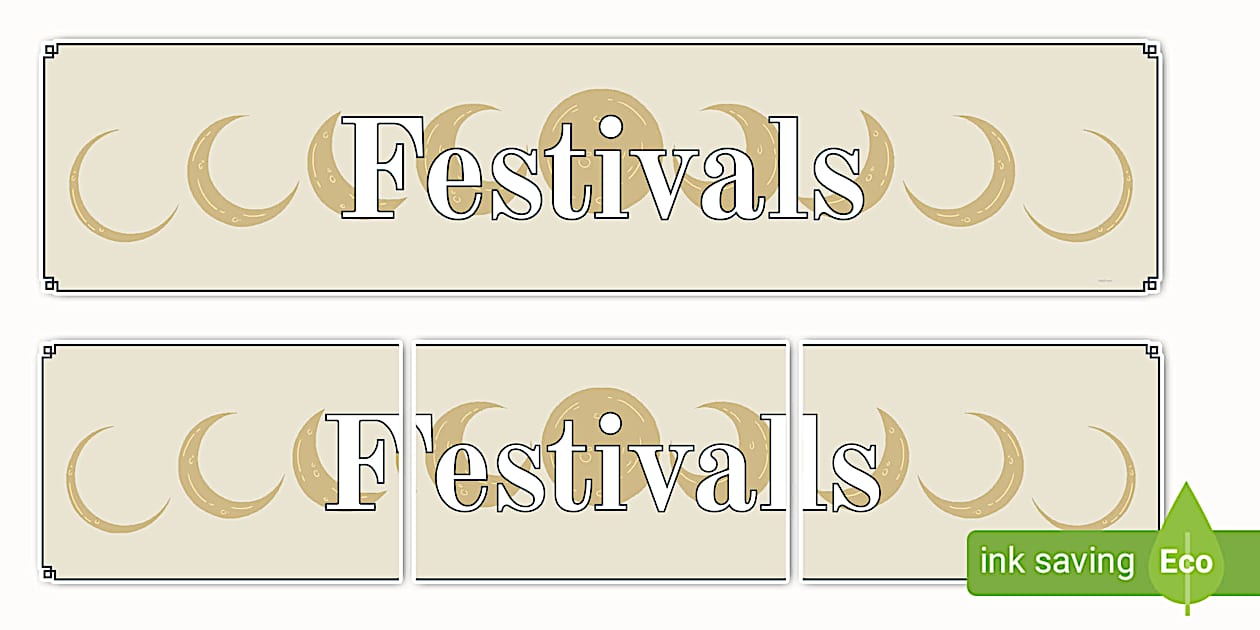 Festivals Display Banner (teacher made) - Twinkl