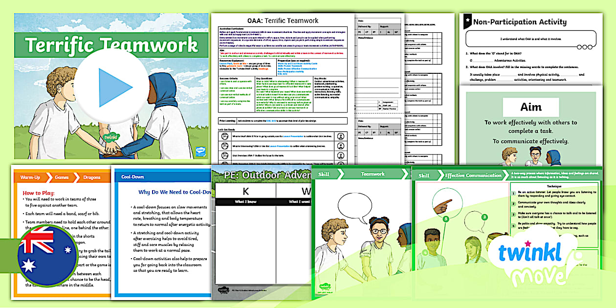 Year 3 OAA Lesson 1: Terrific Teamwork Lesson Pack - Twinkl