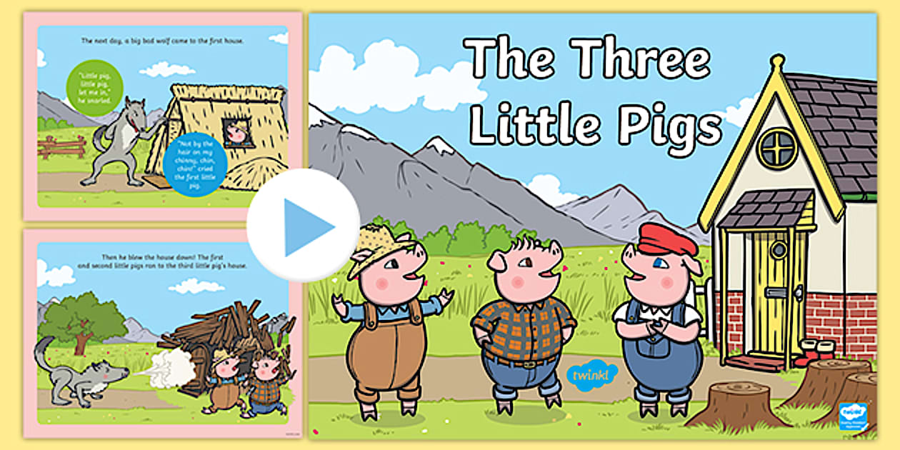 The Three Little Pigs Story PowerPoint (teacher made)