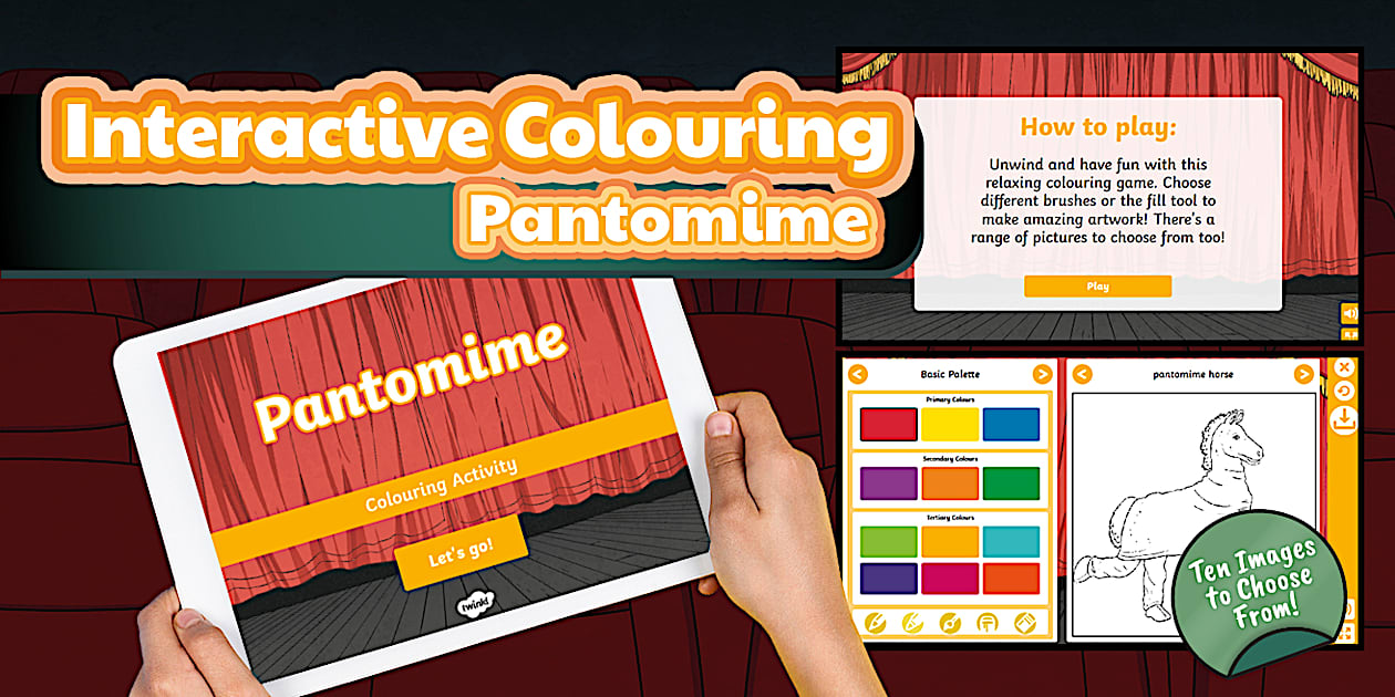 KS2 Pantomime Interactive Colouring