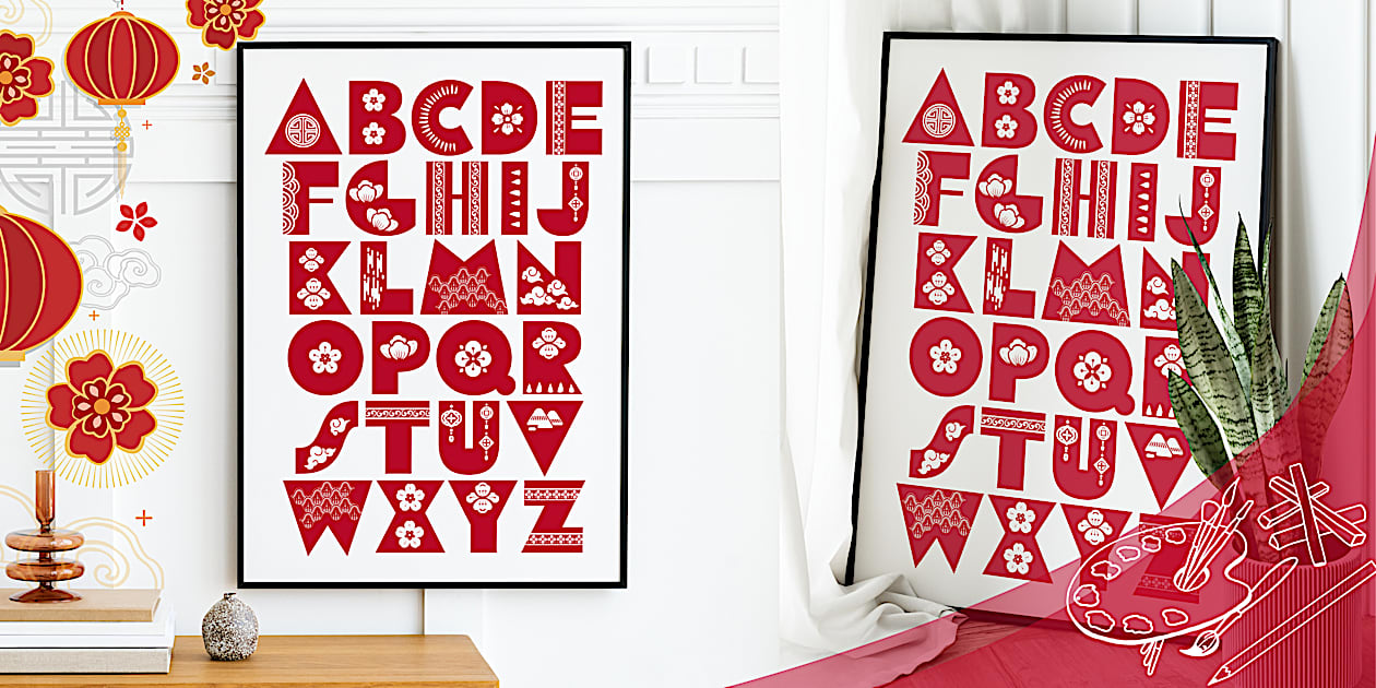 Alphabet Chinese New Year Decorations Poster (teacher made)