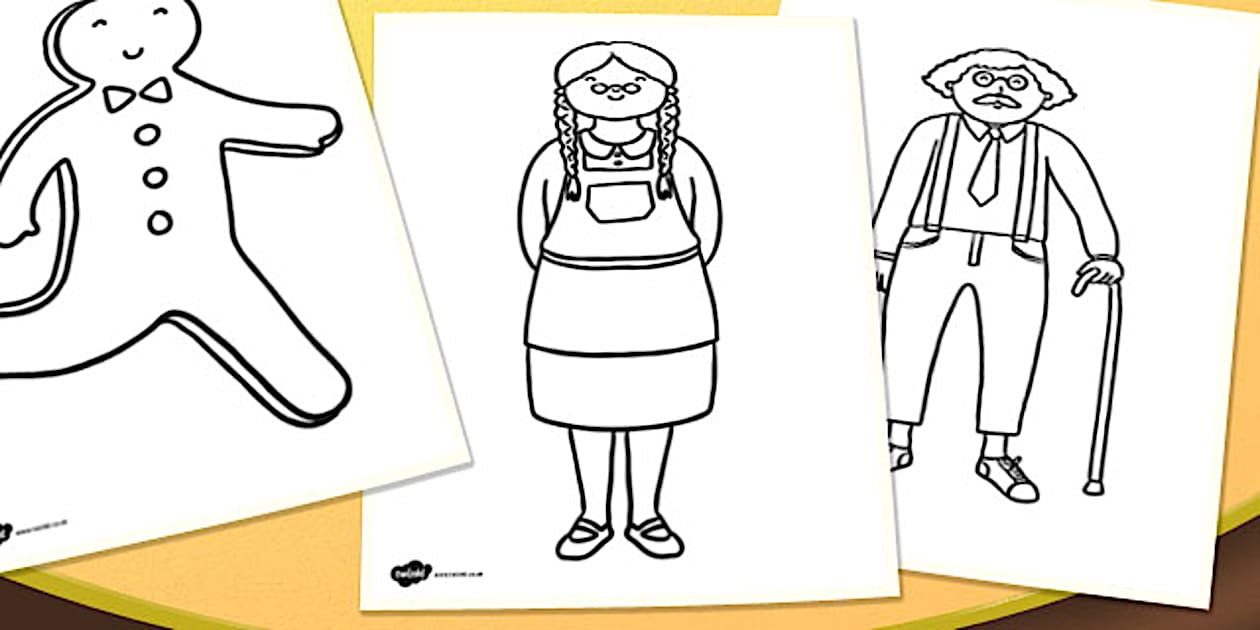 The Gingerbread Man Pictures - Colouring Activities - Twinkl