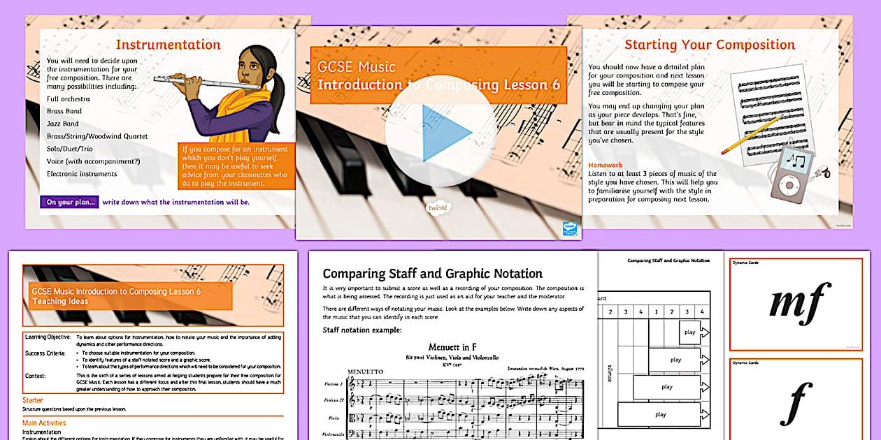 Introduction to Composing for GCSE Music Lesson 6 - Twinkl