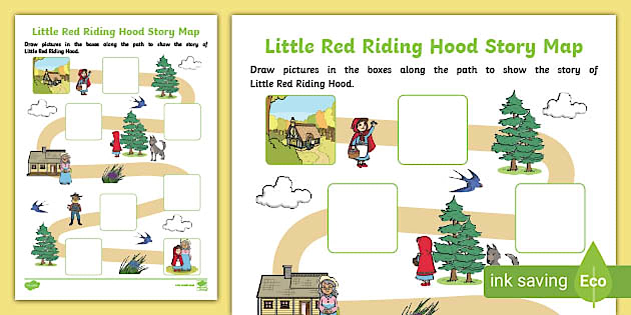 Editable Little Red Riding Hood Story Map Activity - Twinkl