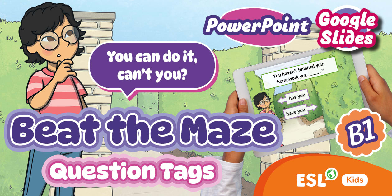 ESL Beat the Maze: Question Tags Game