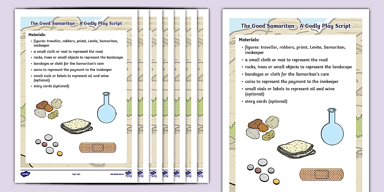 Parable of The Good Samaritan Godly Play Script - Twinkl