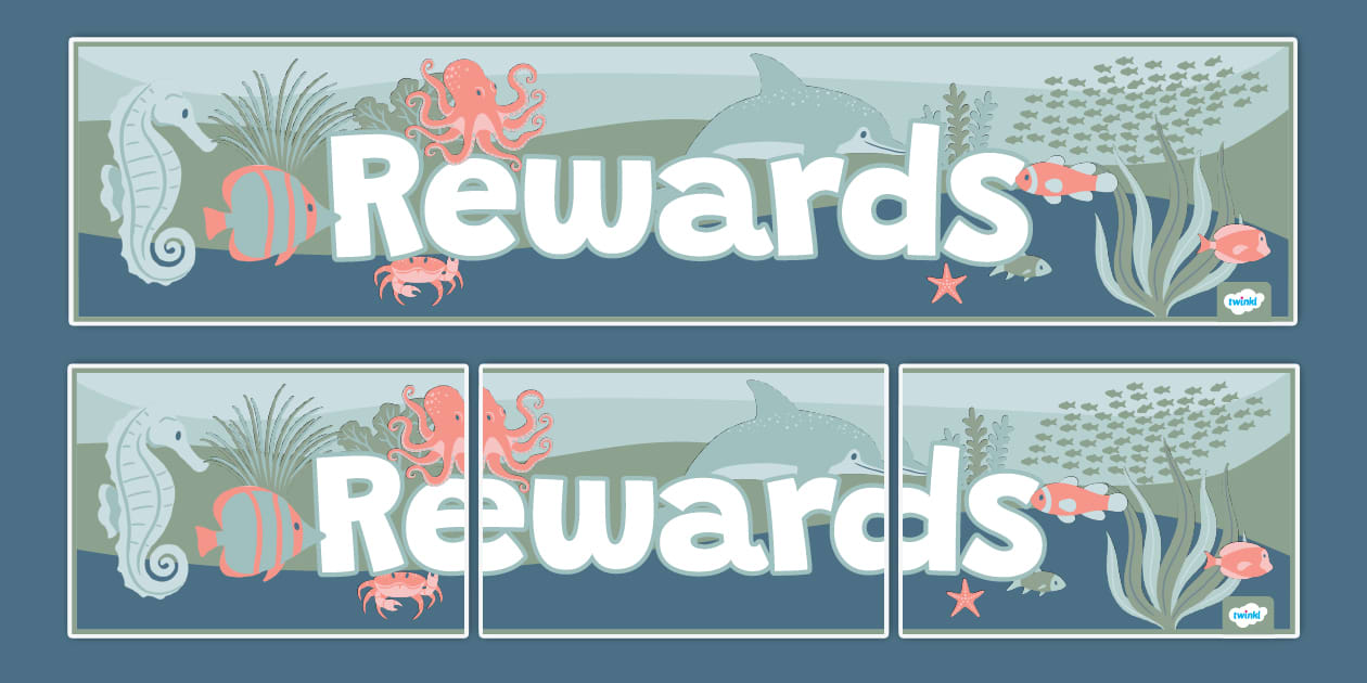 Under the Sea Themed Rewards Display Banner (teacher made)