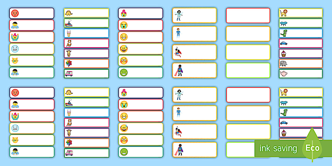 Pack of Classroom Tray Labels - Printable - Twinkl