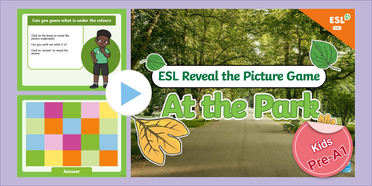 ESL Park Picture Guessing Game (teacher made) - Twinkl