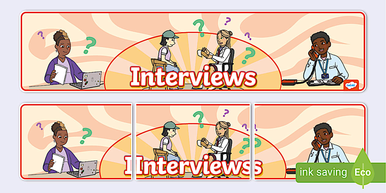 Interviews Role Play Display Banner (Teacher-Made) - Twinkl