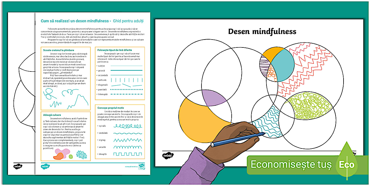 Desene de relaxare | Realizează desene mindfulness Twinkl RO