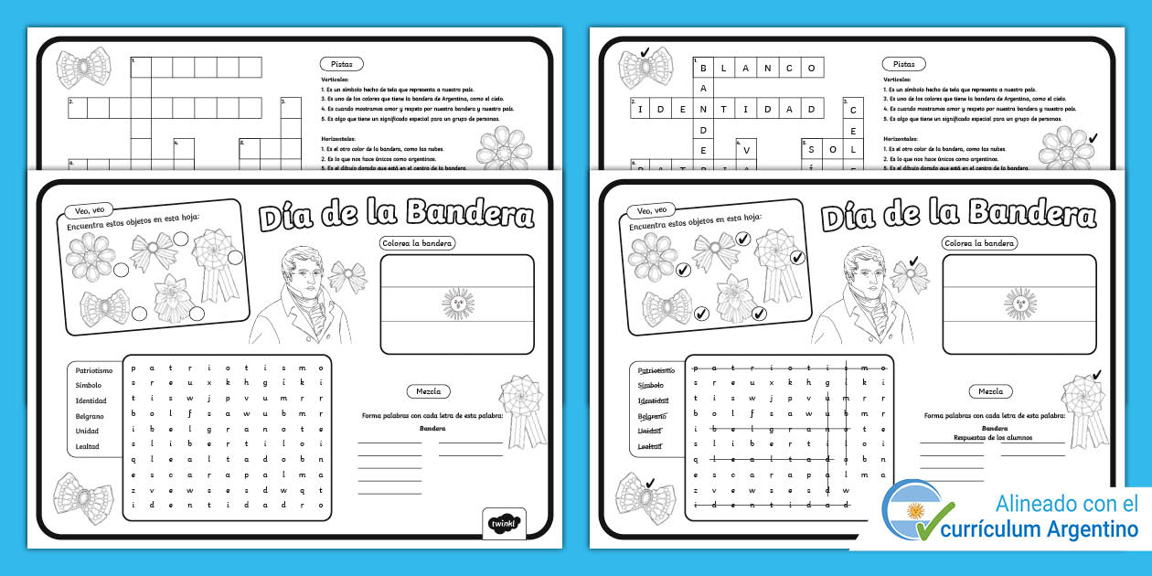 Hoja de actividad: juegos para el Día de la Bandera - Twinkl