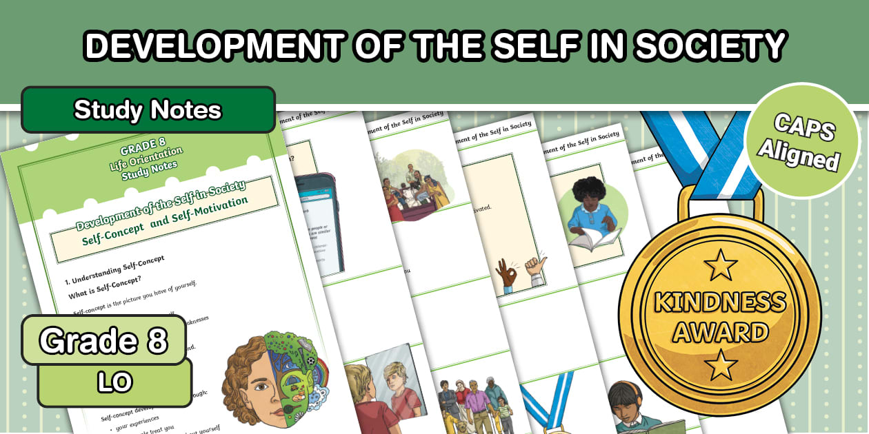 GRADE 8 LO TERM 1 Self-concept and Self-motivation Study Notes