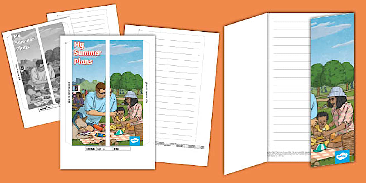 My Summer Plans Folding Writing Template - Twinkl