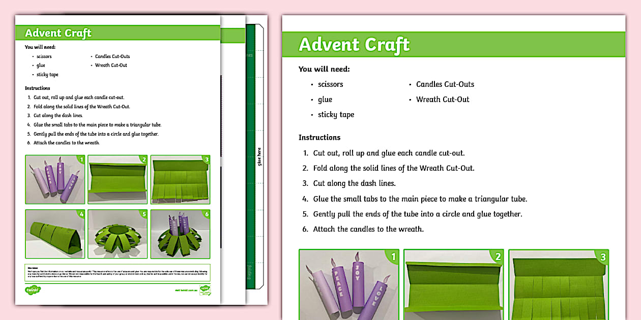 Advent Wreath Craft (Teacher-Made) - Twinkl