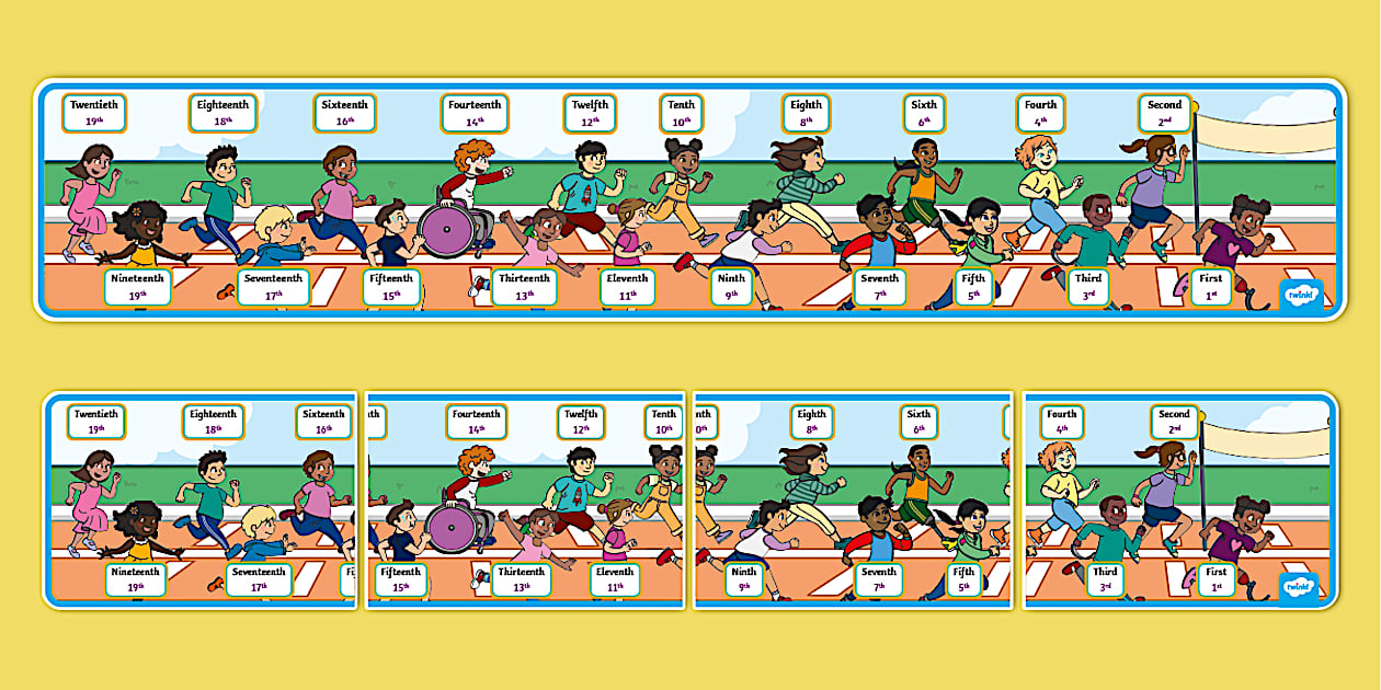 The Race Ordinal Numbers Banner (teacher made) - Twinkl