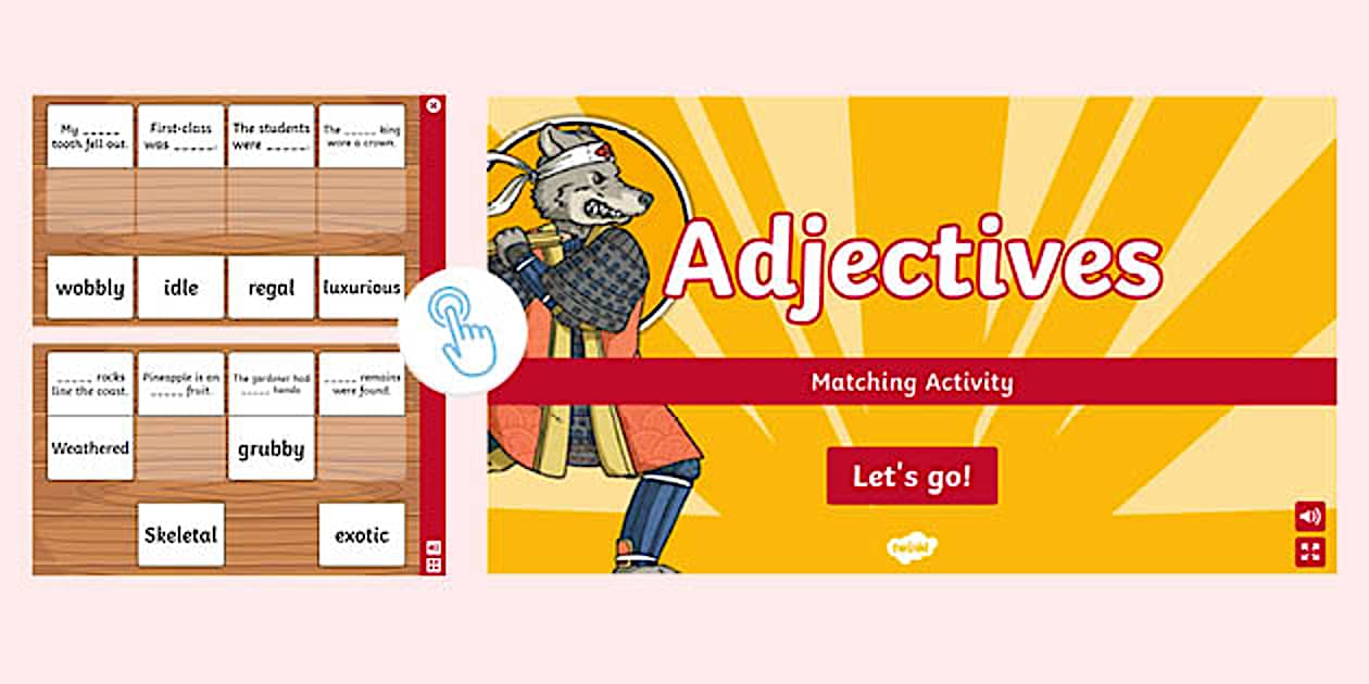 Adjective Game - Matching SPaG Activity - KS2 Revision