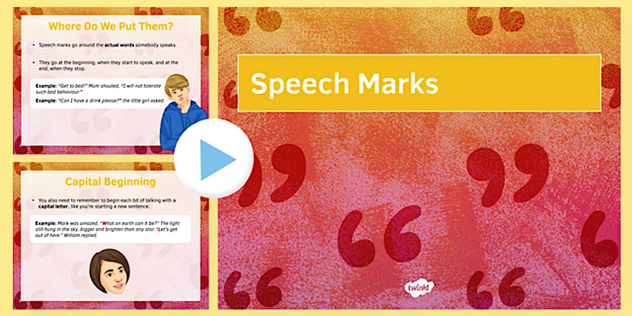 Third Level Speech Marks Starter PowerPoint - Twinkl
