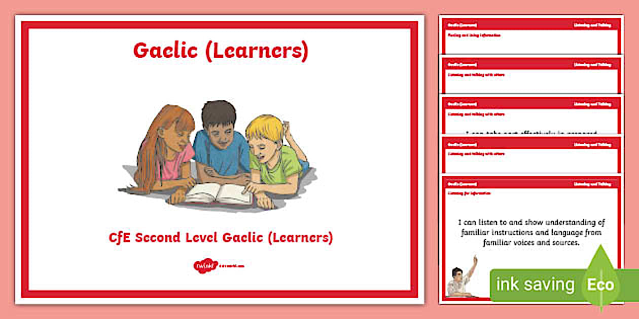 CfE Second Level Gaelic (Learners) Experiences and Outcomes Display Posters