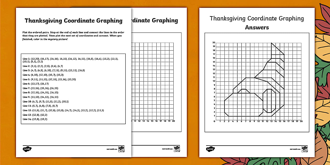 Thanksgiving Plotting Points | Thanksgiving | Twinkl USA