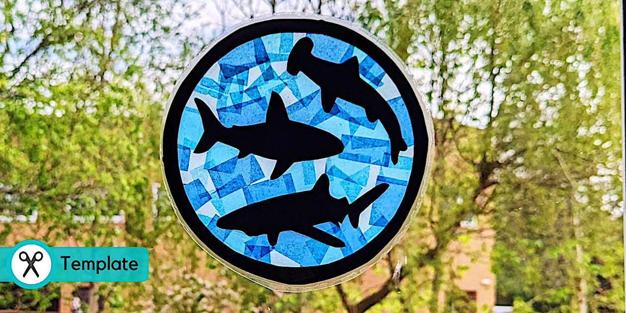 DIY Shark Sun Catcher Craft | Under The Sea (teacher made)