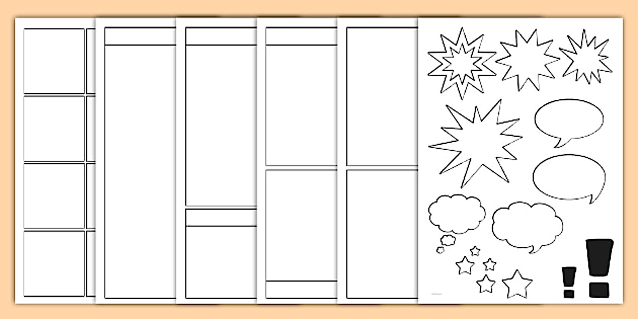 Editable Comic Book Templates (teacher made) - Twinkl