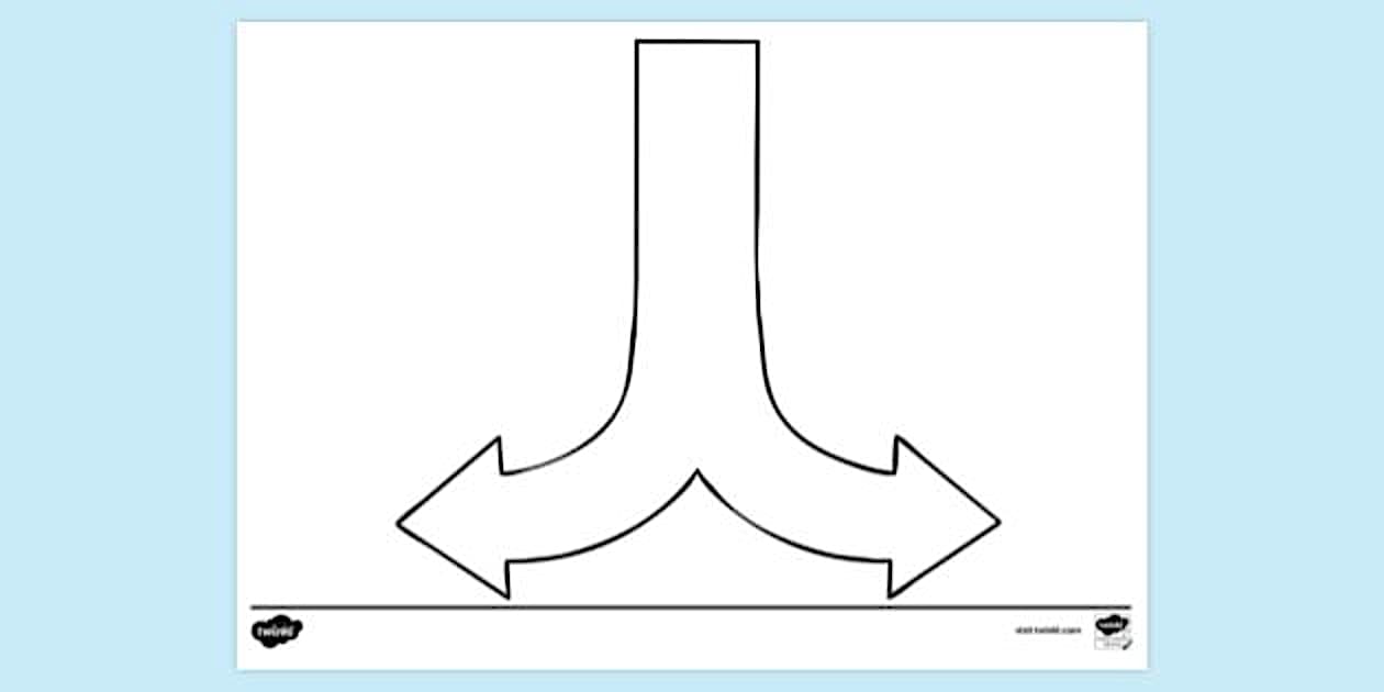 Split Arrow Colouring Sheet | Colouring Sheets - Twinkl