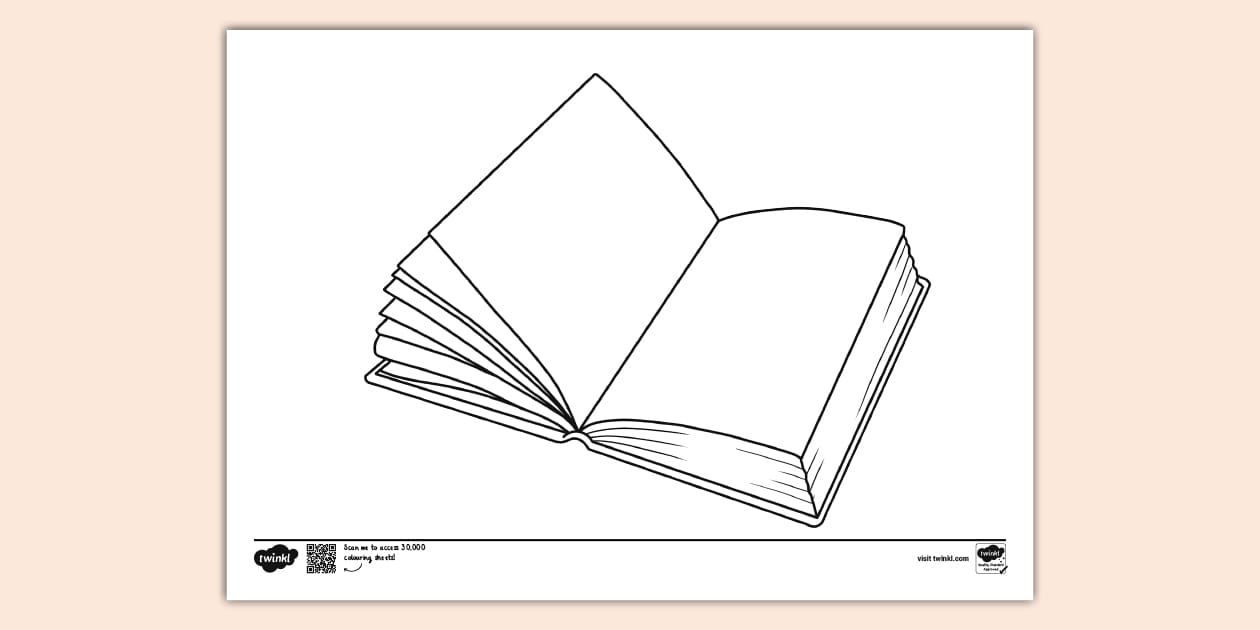 Open Book Colouring Sheet - Primary Resources (teacher made)