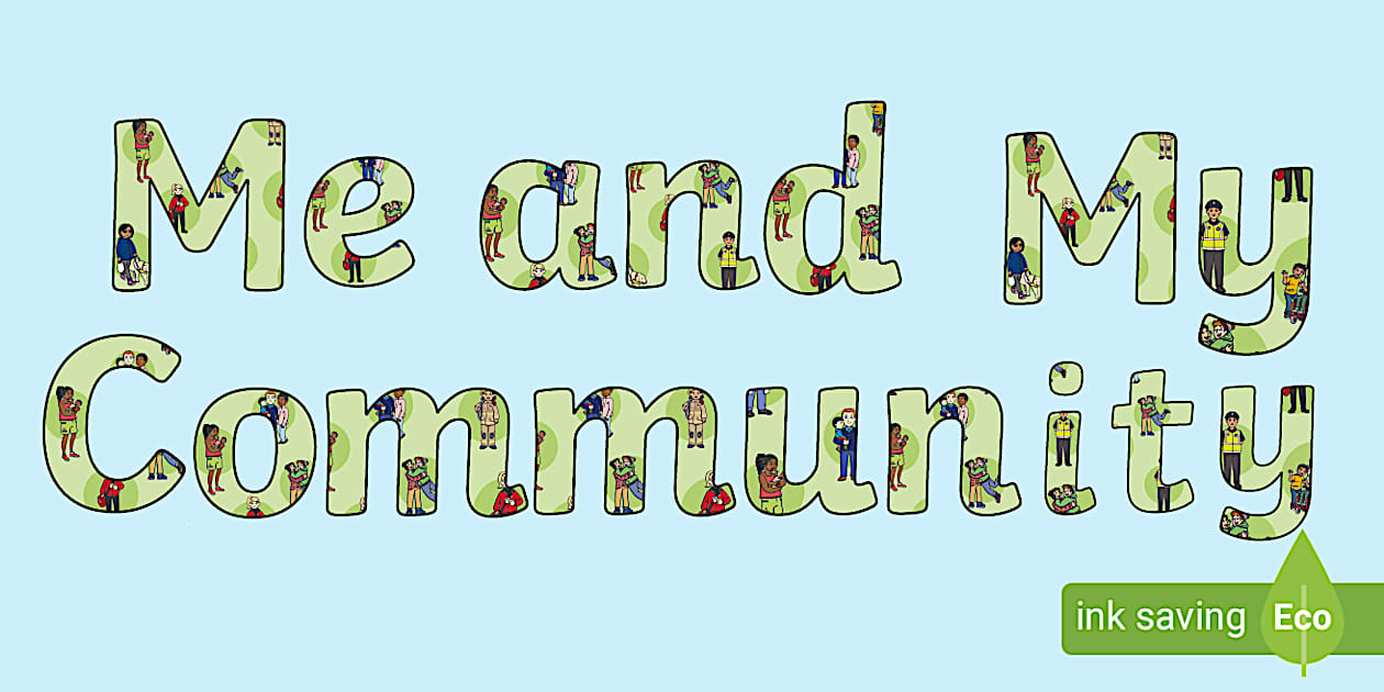 Me and My Community Display Lettering - Twinkl - KS1