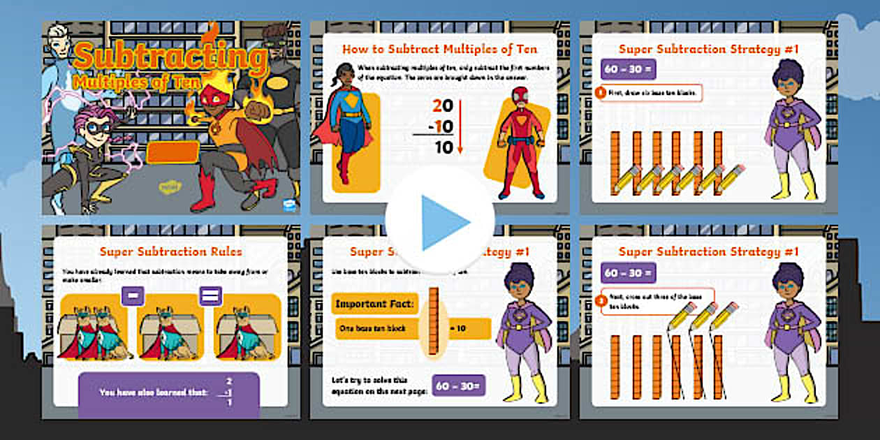 Subtracting Multiples of Ten PowerPoint (Teacher-Made)