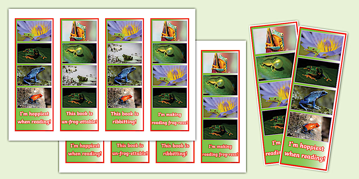 Frogs Photo Strip Bookmarks (teacher made) - Twinkl