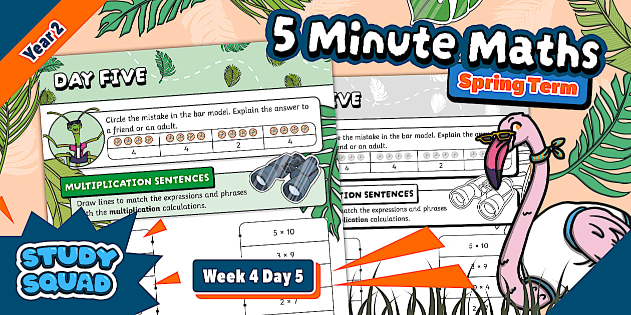 👉 Study Squad 5 Minute Maths - Year 2 Spring - Week 4 Day 5