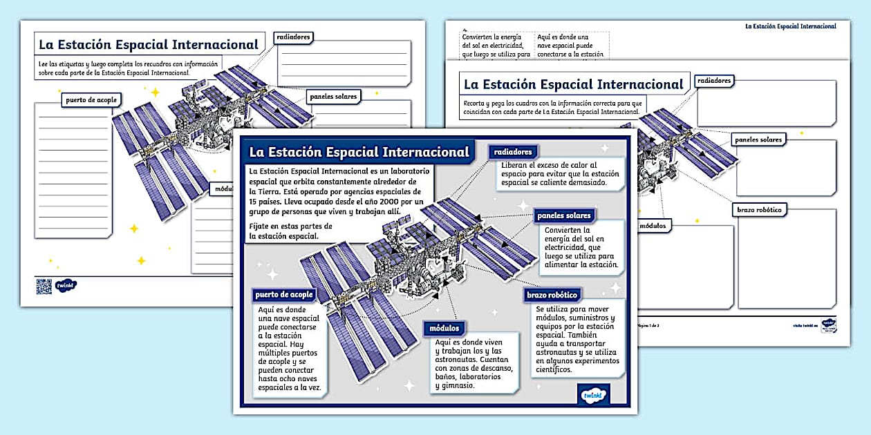 Póster y ficha de actividad: La Estación Espacial Internacional