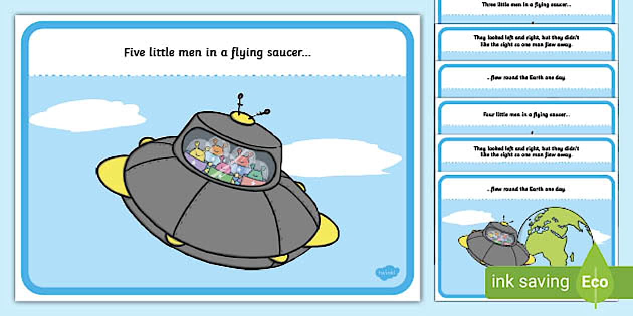 Five Little Men in a Flying Saucer Sequencing (teacher made)