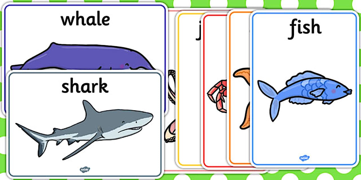 Dyslexic Under the Sea Movement A4 Picture Cards - Twinkl