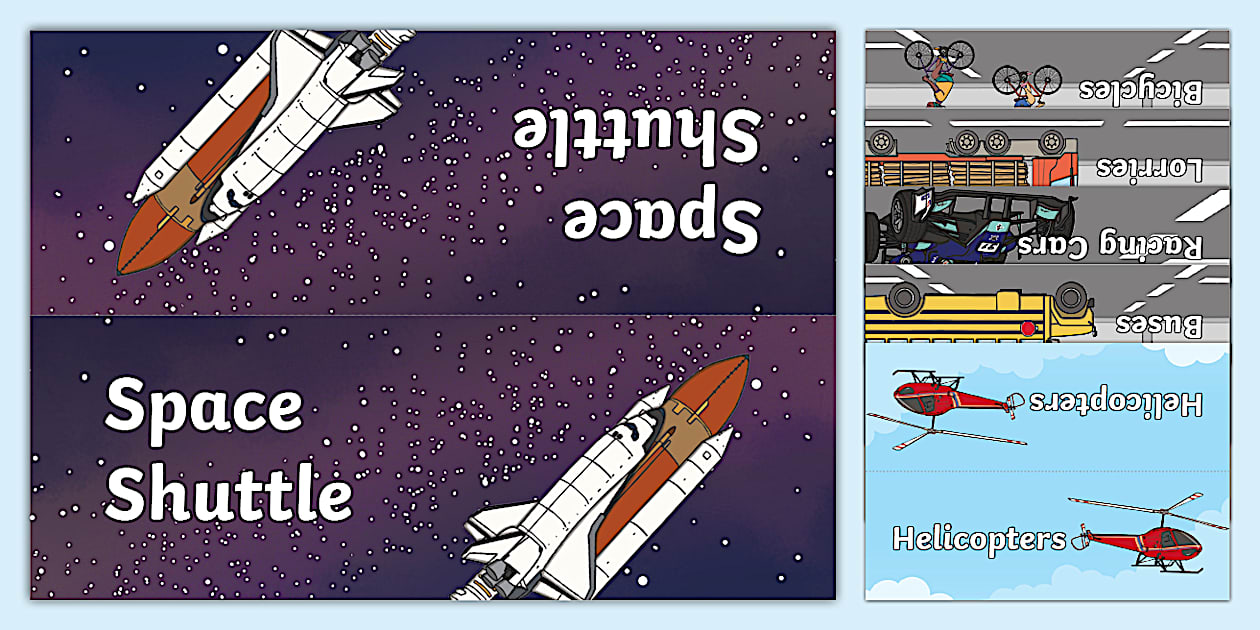 👉 Editable Class Group Table Signs (Transport) - Twinkl