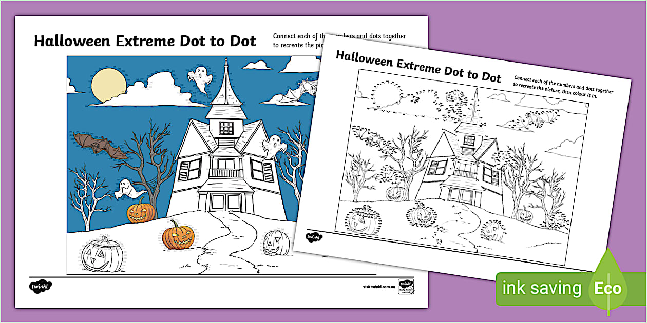 Halloween Dot to Dot (0-400) | Twinkl Halloween Resources