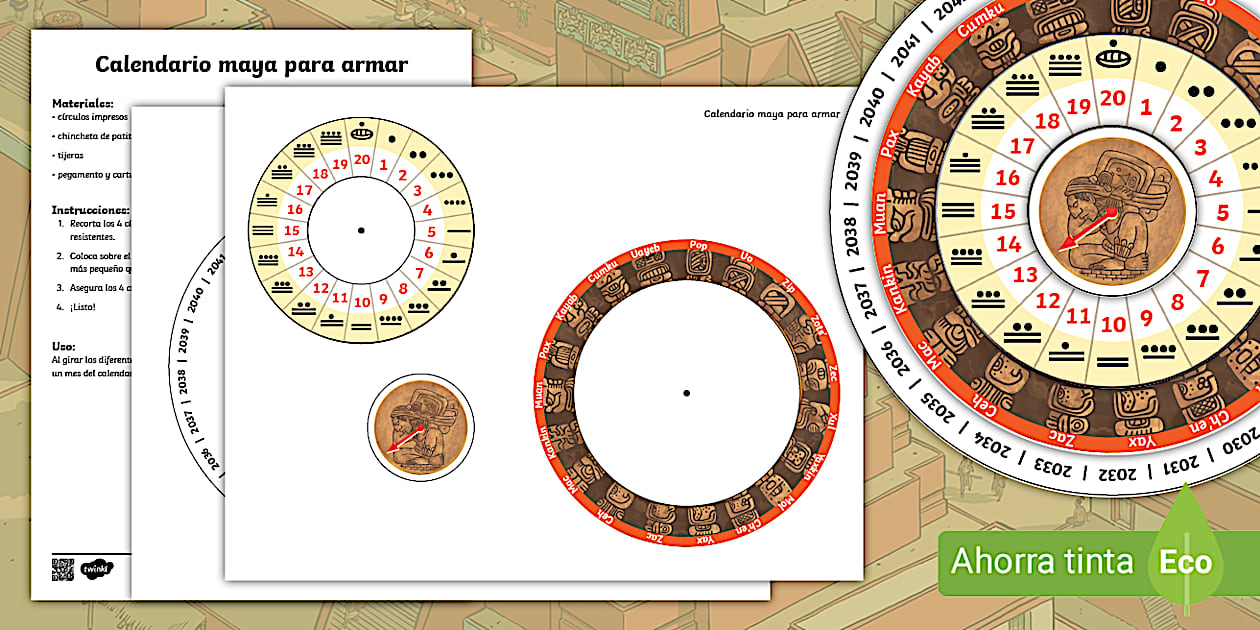 Calendario maya - para armar